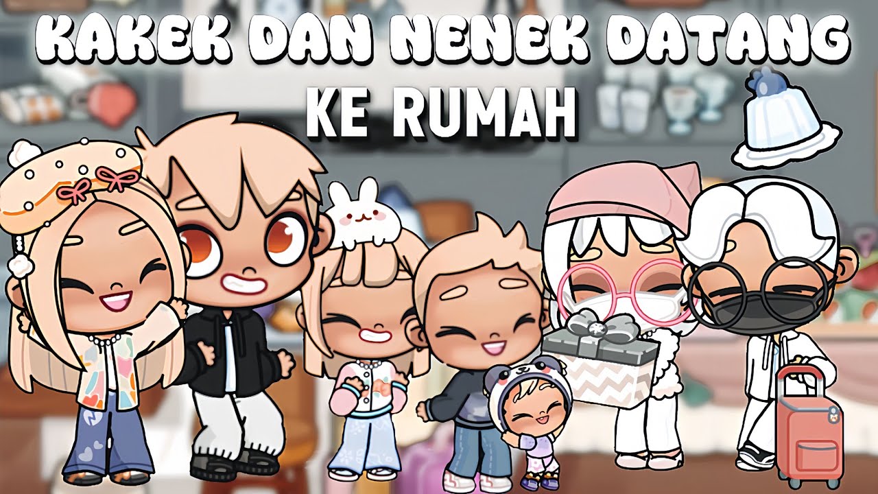 kakek dan nenek datang ke rumah,, kita semua senang di avatar world ...