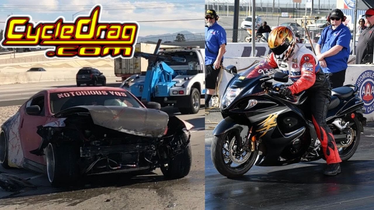 HAYABUSA RACER NEARLY KILLED ON HIGHWAY ENDS DAY BY EARNING NHRA DRAG ...