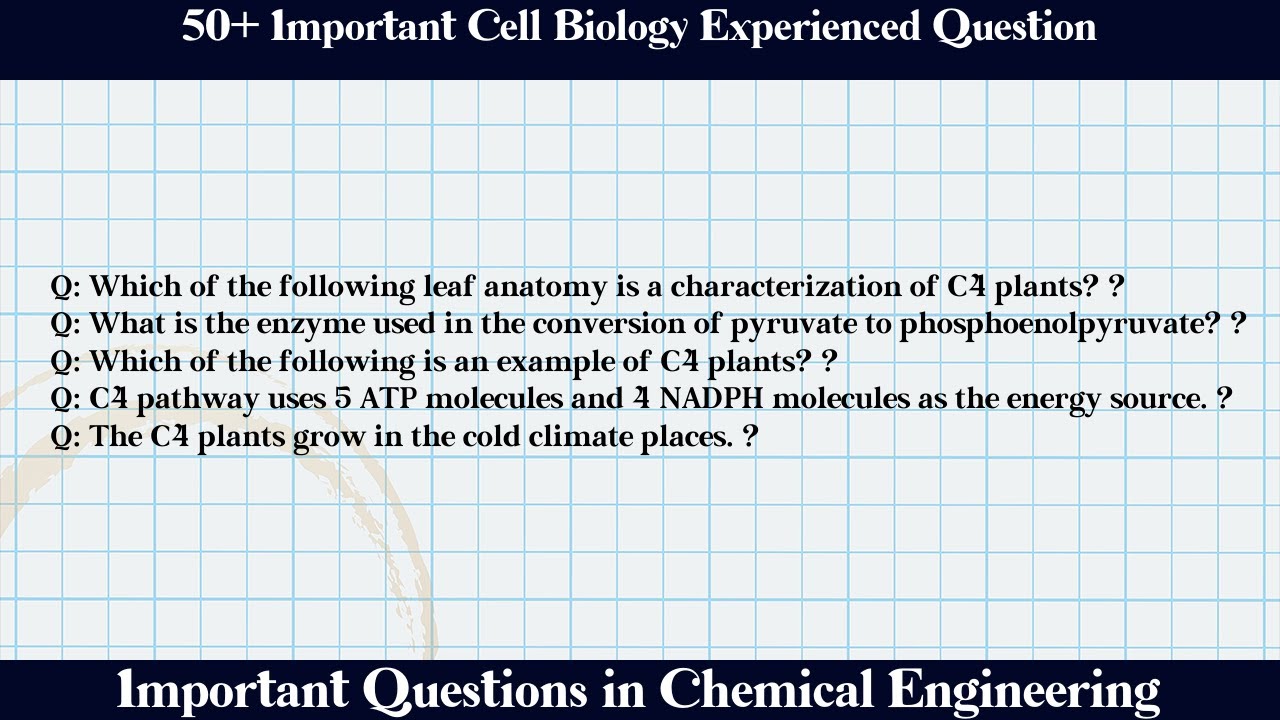 MCQ Questions Cell Biology Experienced with Answers - YouTube