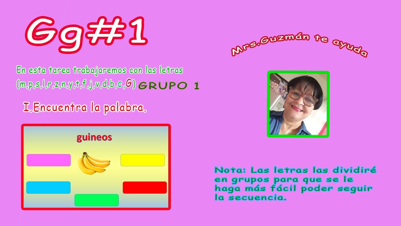 Gg#1#Tarea con la letra Gg Aprende a leer con la Gg - YouTube