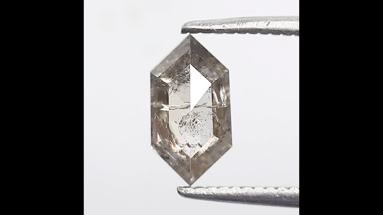 0.85 Ct Hexagon shape Natural Loose Diamond 8 MM Elongated Translucent ...