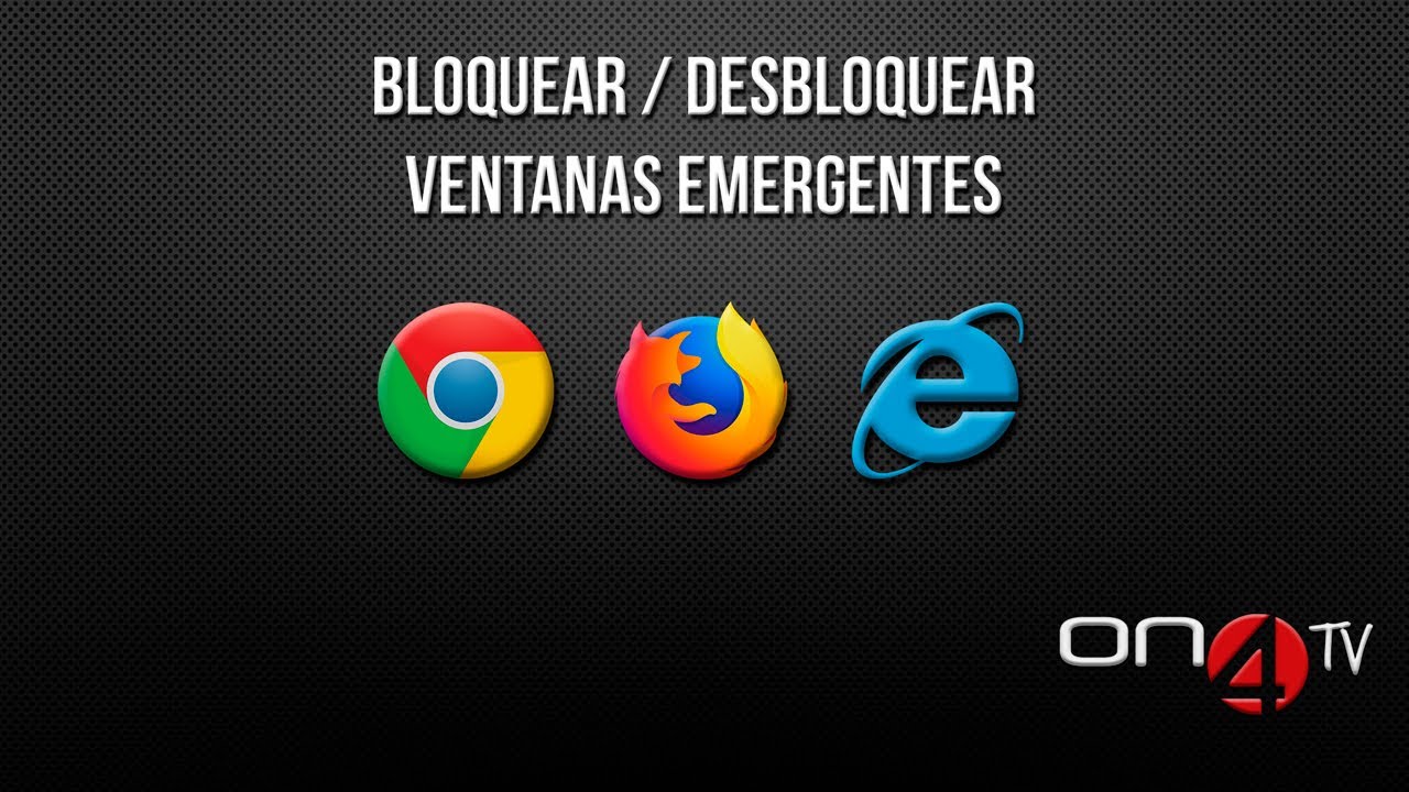 Cómo bloquear ventanas emergentes 2018 - YouTube