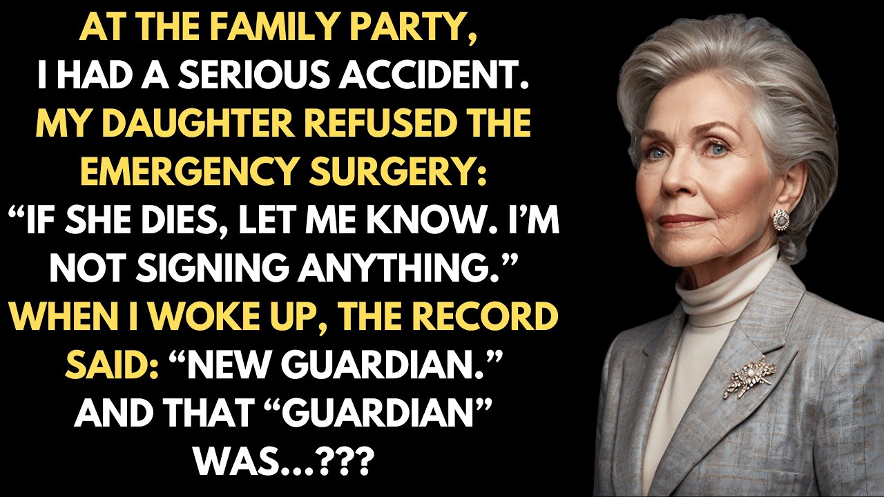 At the family party, I had a serious accident. My daughter refused ...