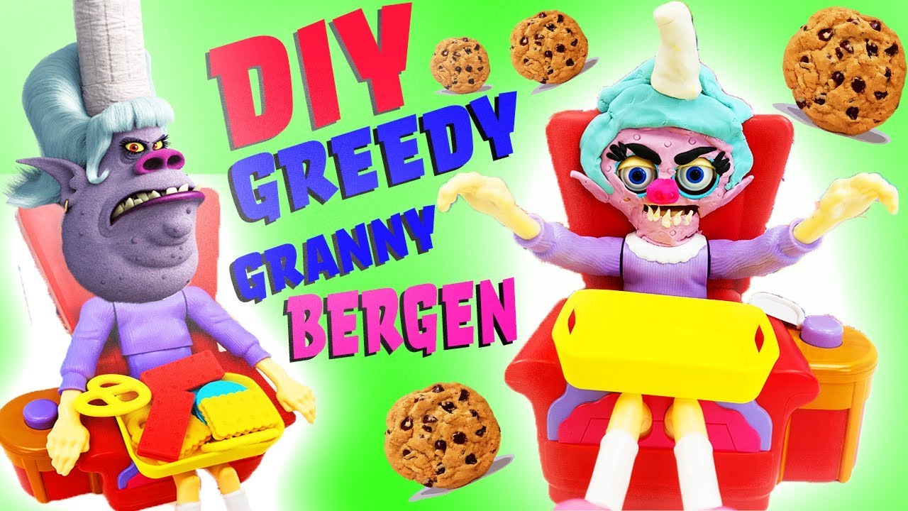 Trolls Movie Greedy Granny Bergen Chef DIY Crafts For Kids! Play-Doh ...