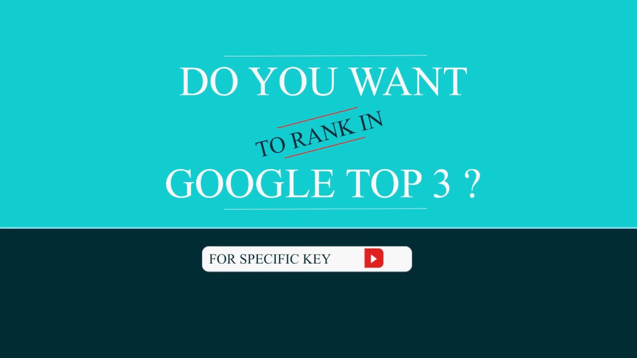 Do You Want To Rank In Google Top 3? | SEO DISCOVERY - YouTube