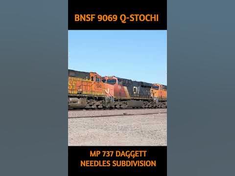 BNSF 9069 EB Q-STOCHI MP 737 NEEDLES SUB DAGGETT 2-28-2024 #railfreight #railway #freighttrain ...