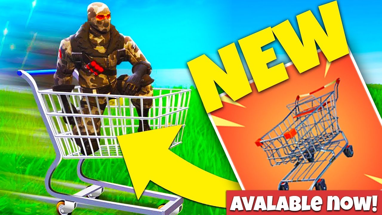 NEW FORTNITE SHOPPING CART IN FORTNITE GAMEPLAY! (Fortnite V4.3 Update ...