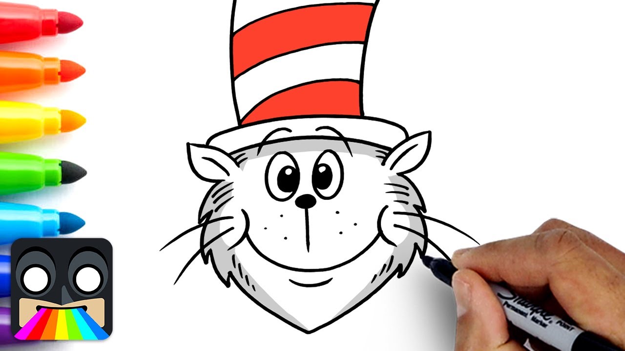 How To Draw Cat in the Hat - YouTube