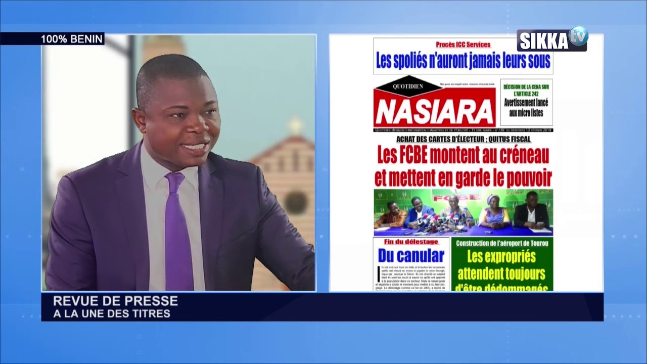 REVUE DE PRESSE BENIN DU 13 02 19 - YouTube