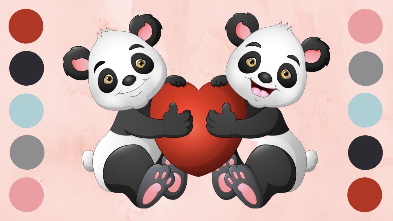 How to Draw Cute Pandas | पांडा की ड्राइंग | Easy Drawing, painting for ...