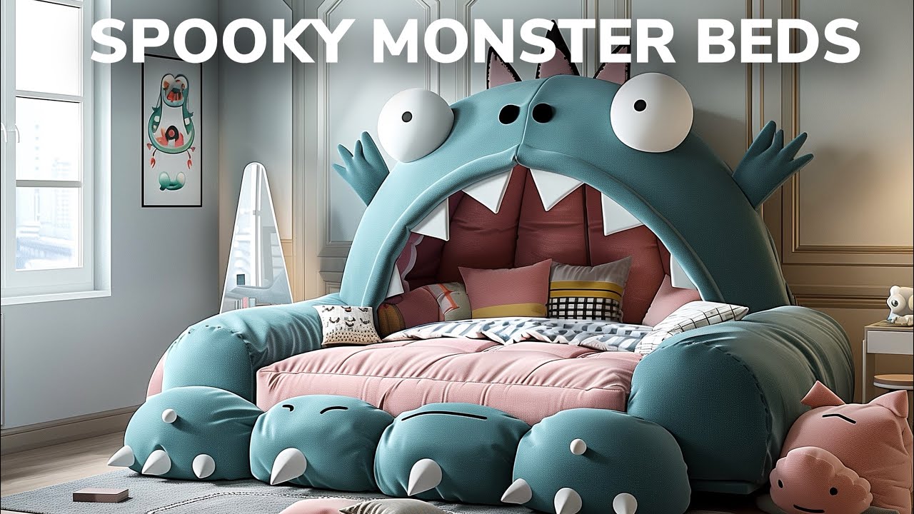 Cute Monster Custom Beds for Playroom ideas - YouTube