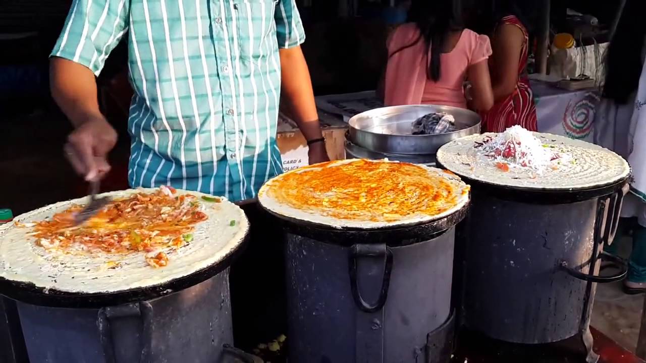 Dosa Dish - Indian Street Food - Spicy Food - Popular Indian Recipes ...