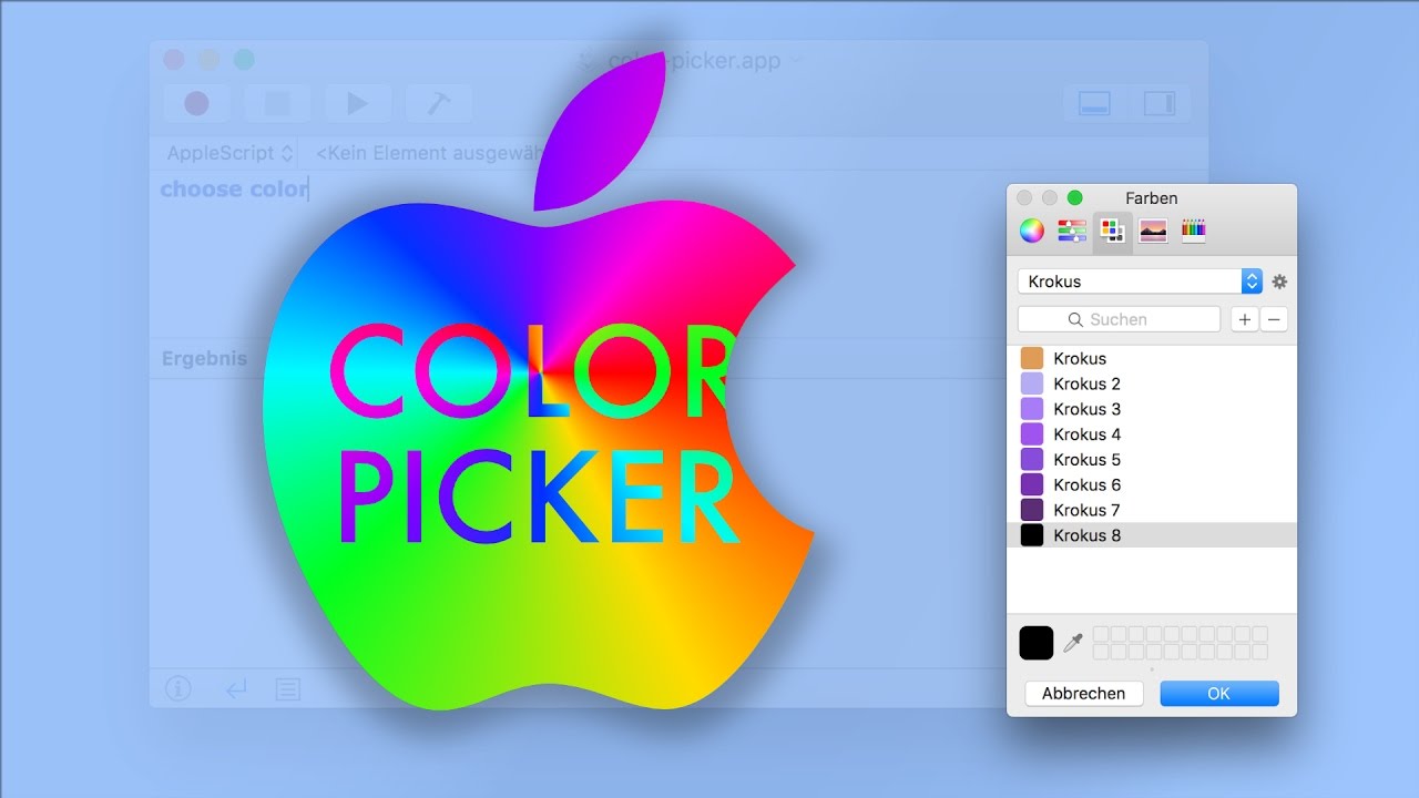OS X - Open the Color Picker Tool with Spotlight [ GERMAN Subtitles ...