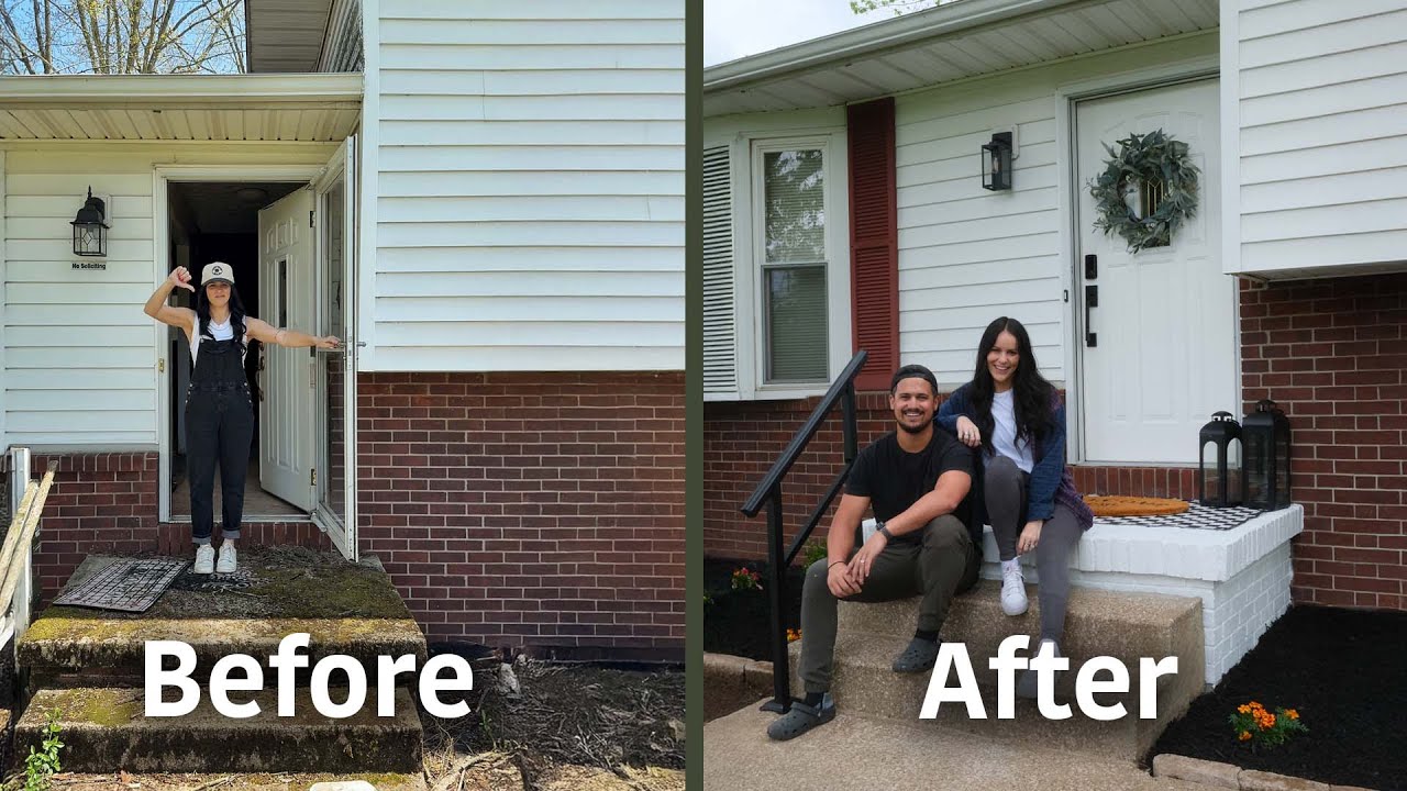 Satisfying Front Porch Transformation - YouTube