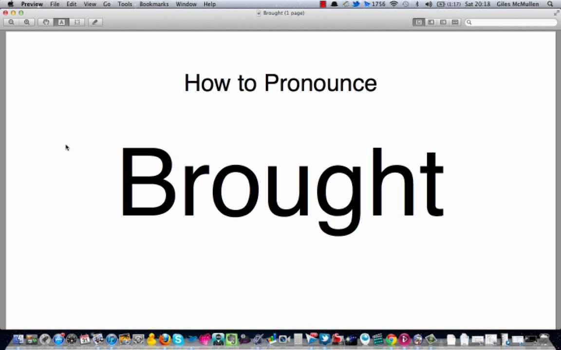 How to pronounce brought - YouTube