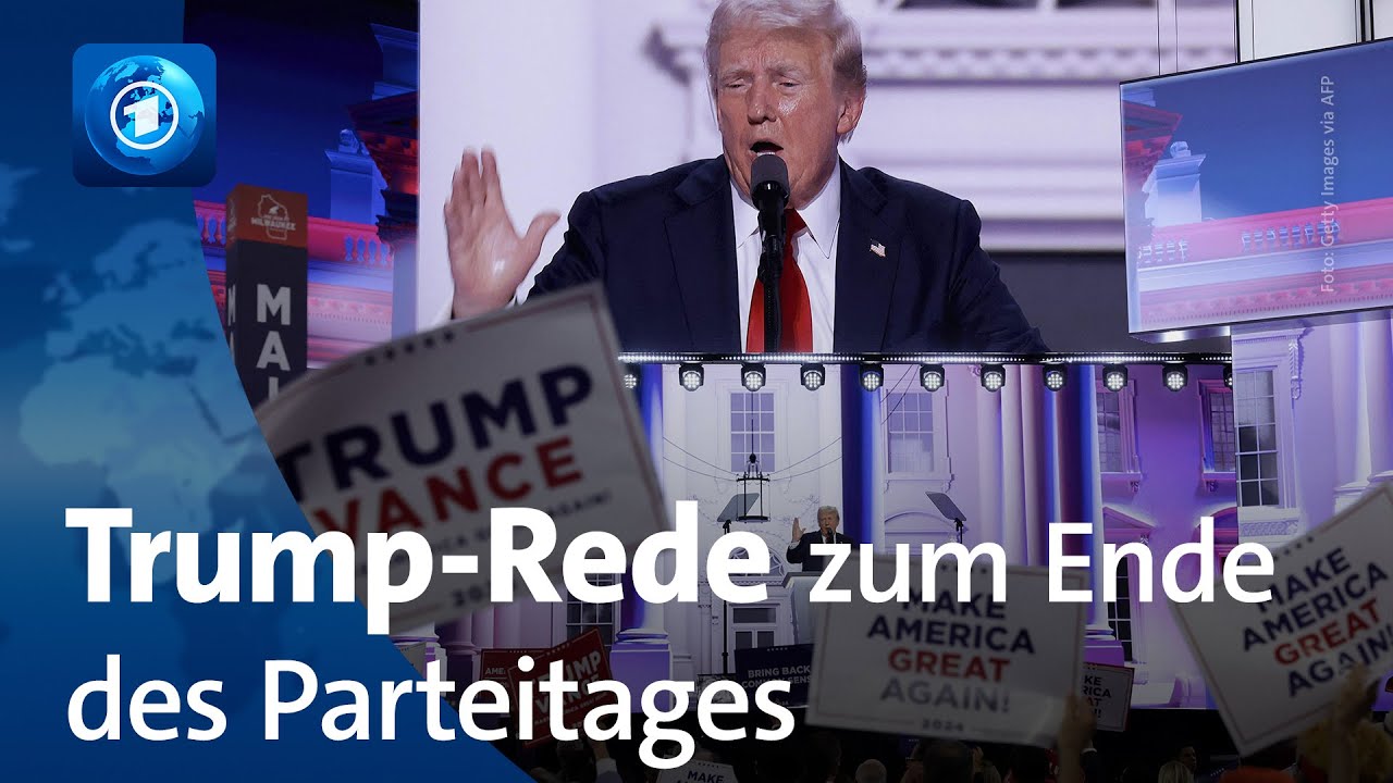 Trump hält Rede zum Ende des Parteitages der Republikaner - YouTube