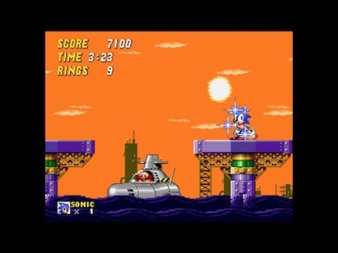 Sonic the Hedgehog 2 Boss # 7: Dr. Robotnik's Oil Submarine