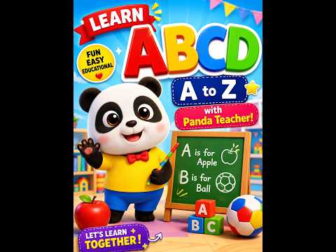 Learn ABC A-Z with Panda Teacher 🐼🍎 | Alphabet for Kids | ABC Song & Learning
