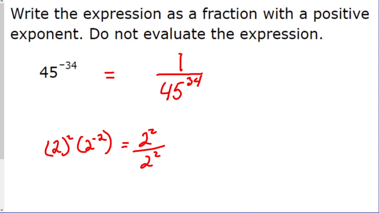 IXL Understanding negative exponents YBB - YouTube
