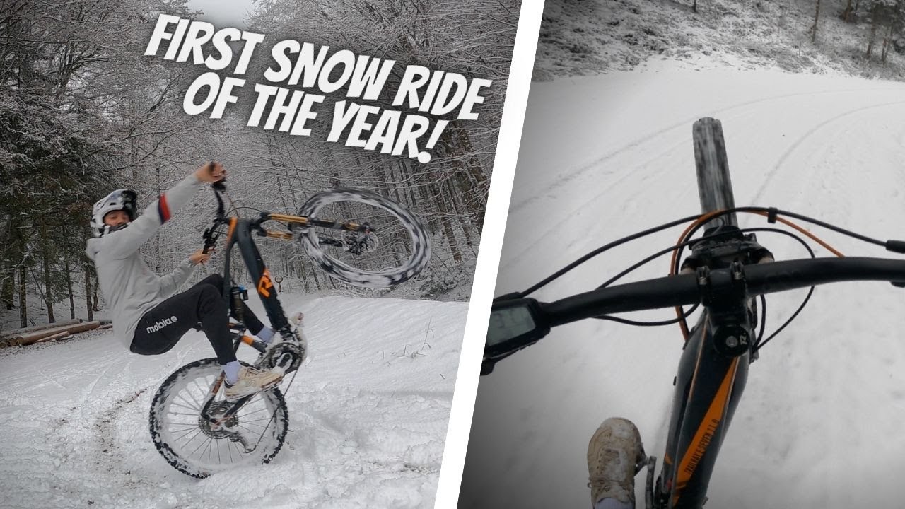 First MTB SNOW RIDE of the year! - YouTube