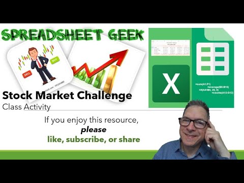 Spreadsheet Lesson Plan - Stock Market Challenge - YouTube