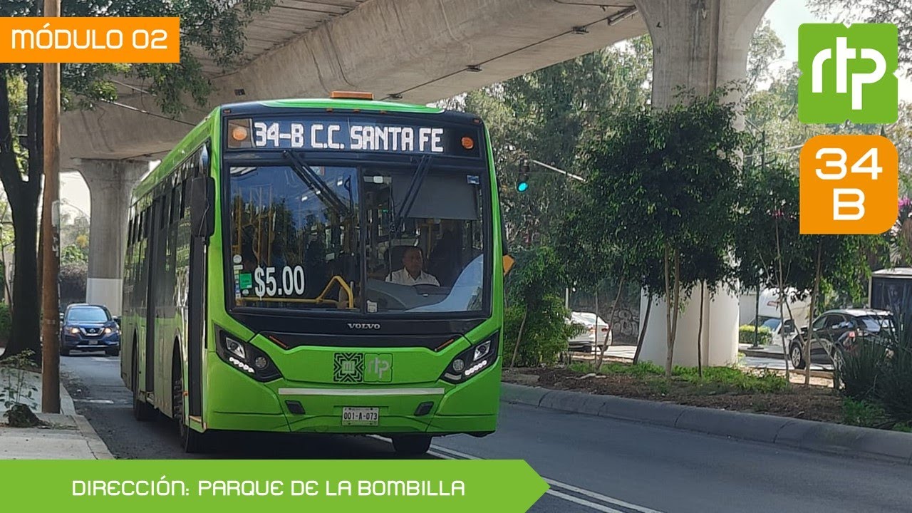 ¡Ecobús L2! [Ida] RTP CDMX [4k60fps] Ruta 34-B: Centro Comercial Santa ...