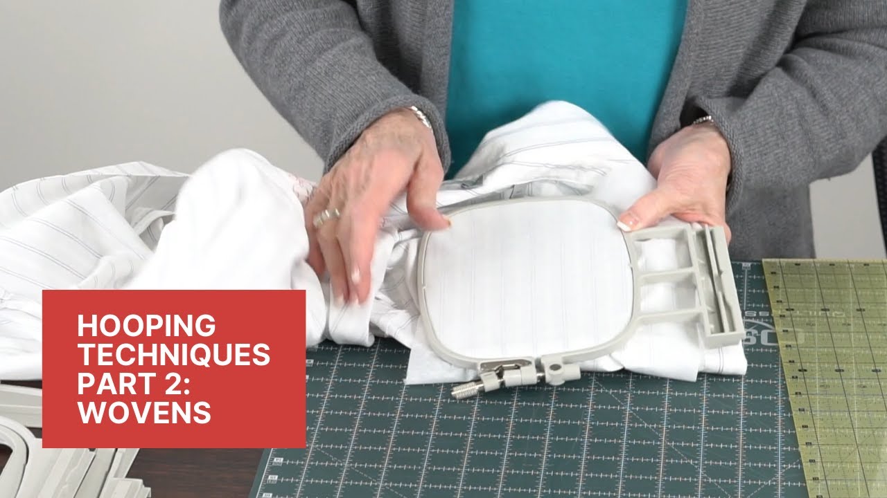 How to hoop woven fabrics - Embroidery tips - YouTube