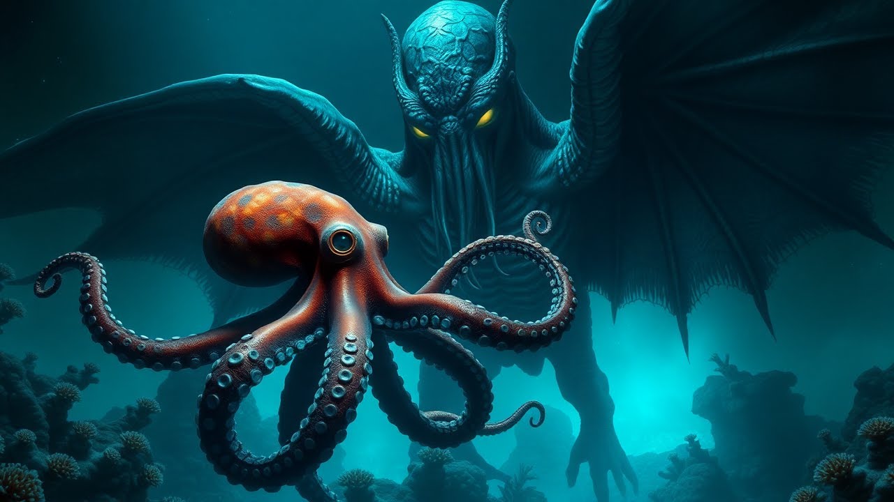 Octopus vs Cthulhu Epic Underwater Battle of Wit vs Power! - YouTube