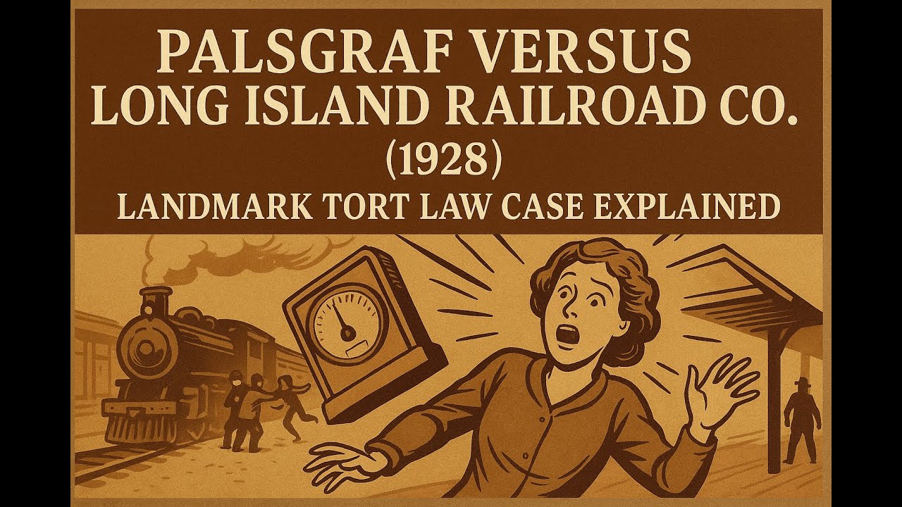 Palsgraf versus Long Island Railroad Co. (1928) – Landmark Tort Law ...