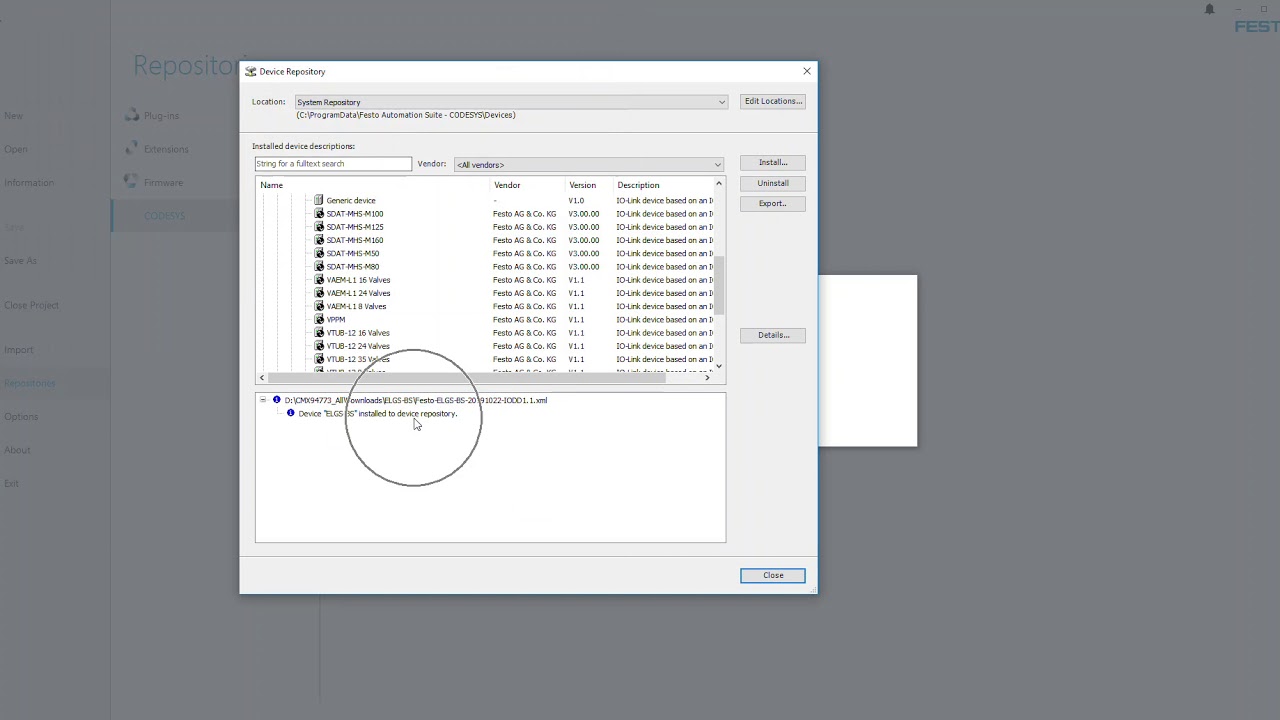 Commissioning of ELGS-BS with CPX-E-4IOL (IO-Link) in Festo Automation ...