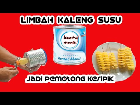 Alat Potong Keripik Kentang Dari Kaleng Bekas Make Potato Cutter ...