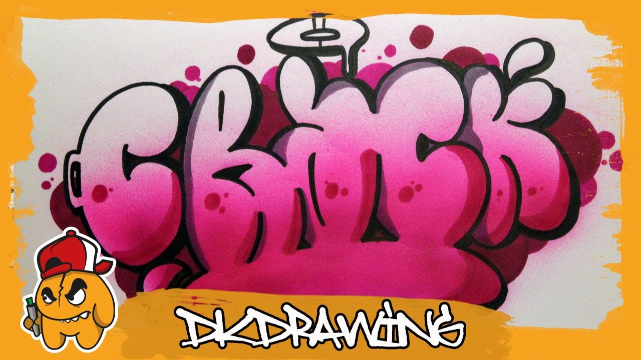 How to draw graffiti crack letters - YouTube