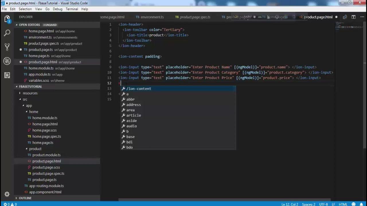 Input Page Design in Ionic | Ionic (Angular) App Development Tutorial Part - 11 - YouTube