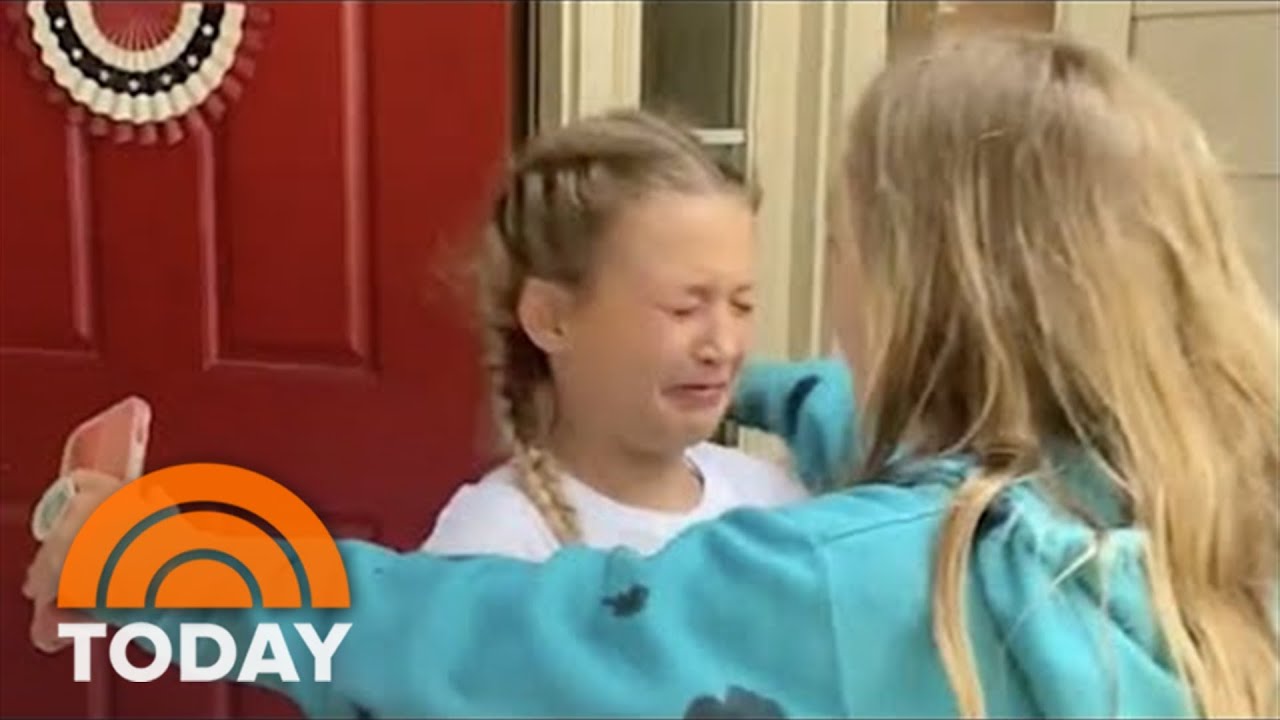 See The Heartwarming Moment Friends Reunite After Two Years Apart - YouTube