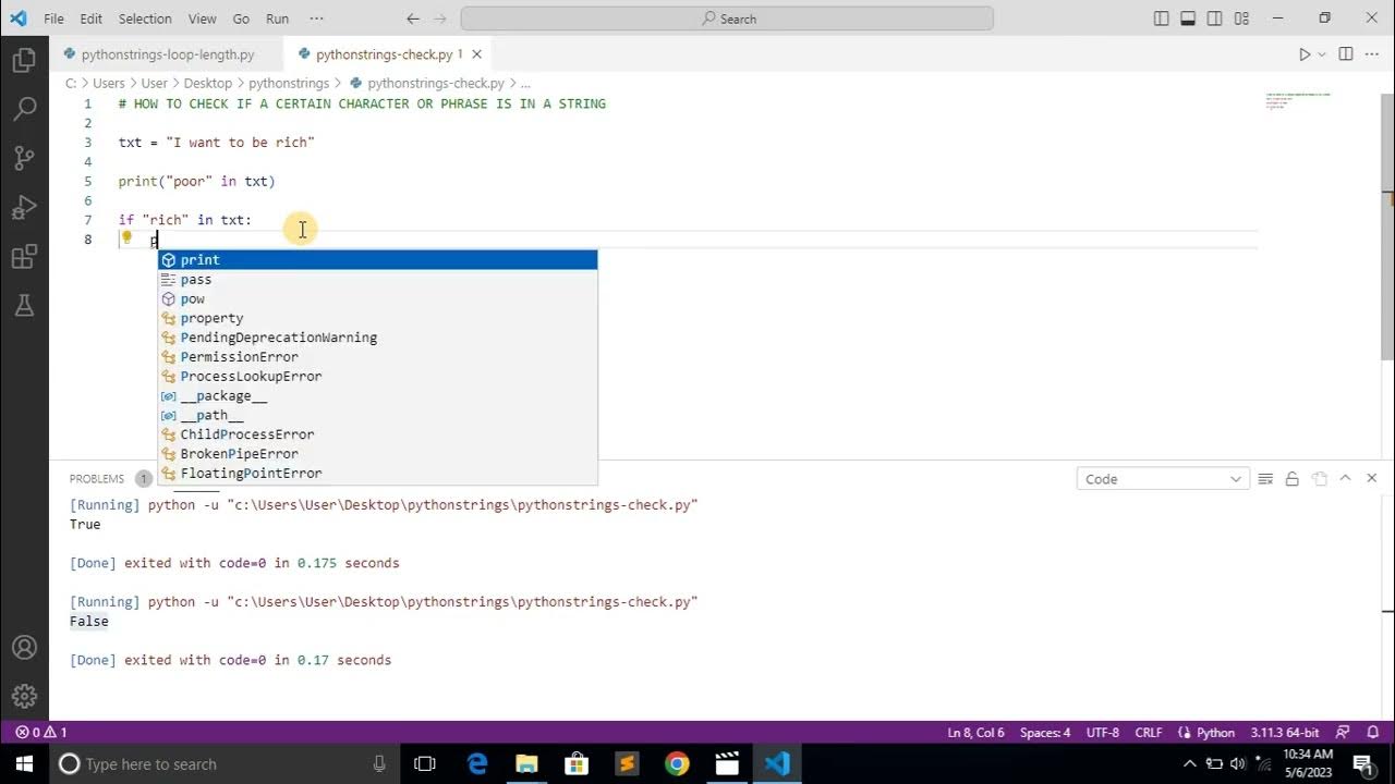 string check - YouTube