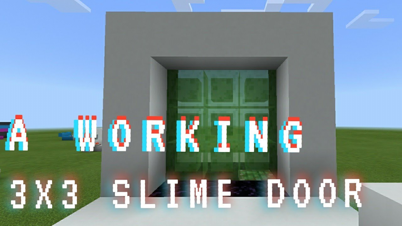 Minecraft: 3x3 slime door (toturial) - YouTube