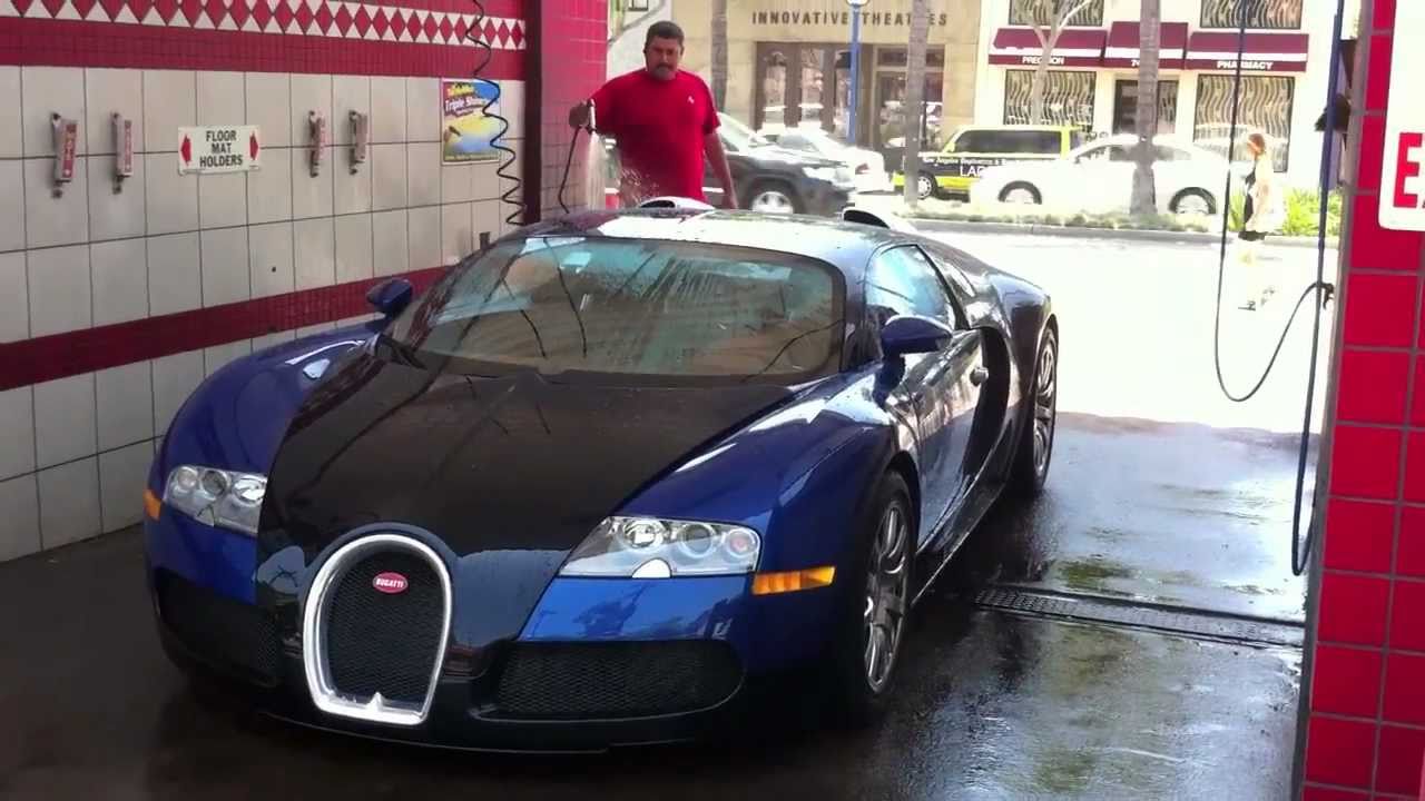 Million Dollar Bugatti at Two Dollar Car Wash with Angelo Amadio - YouTube