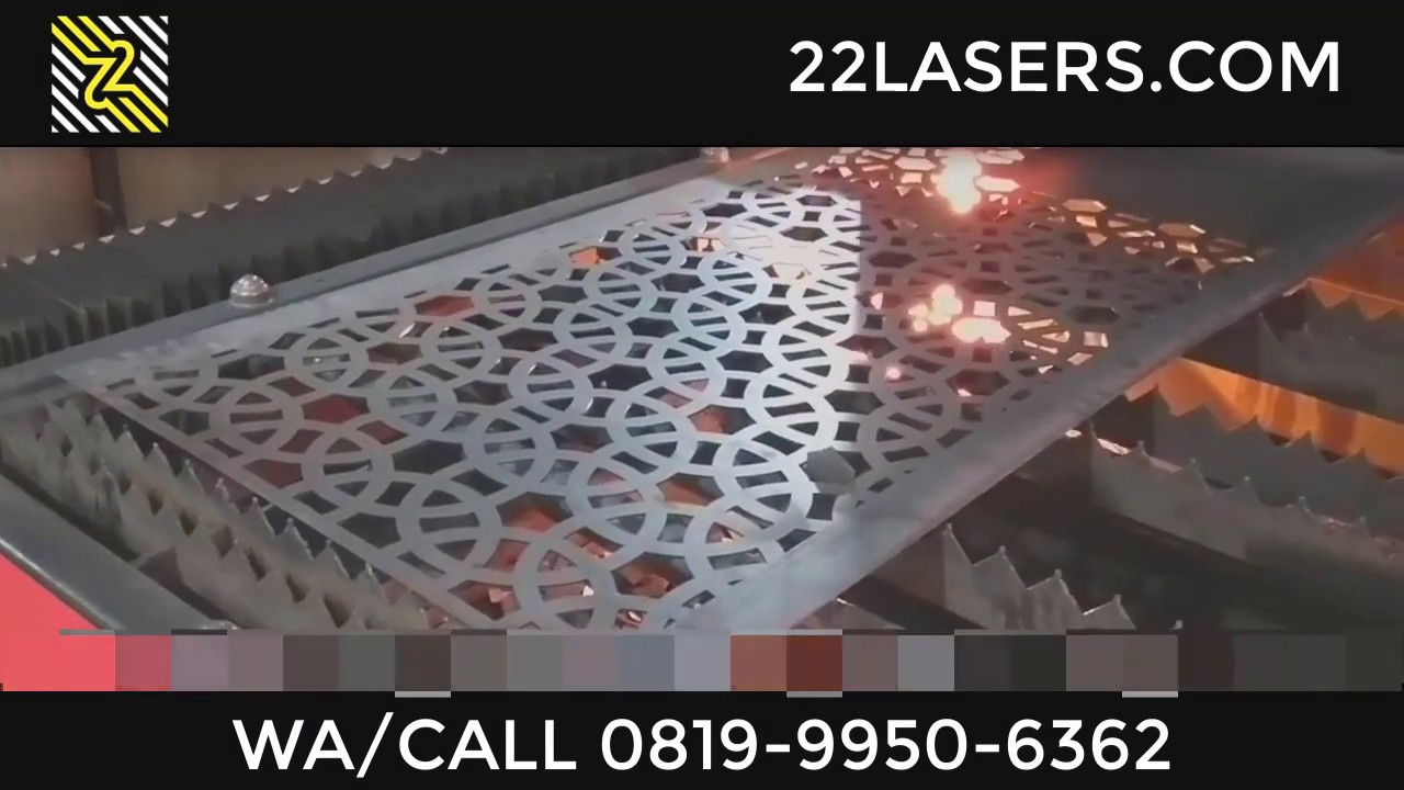jasa laser cutting plat besi bandung 22lasers.com 0819 9950 6362 - YouTube