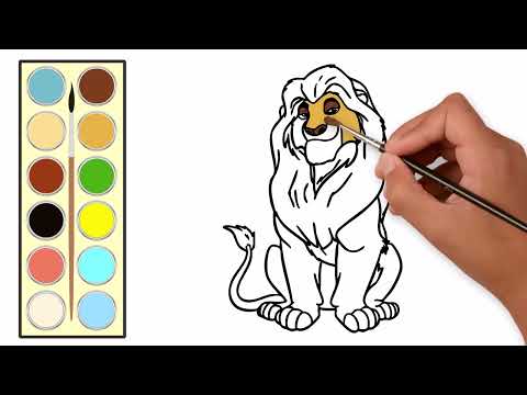 Mufasa Lion King Painting for Kids | Easy Art for Ages 6-8
