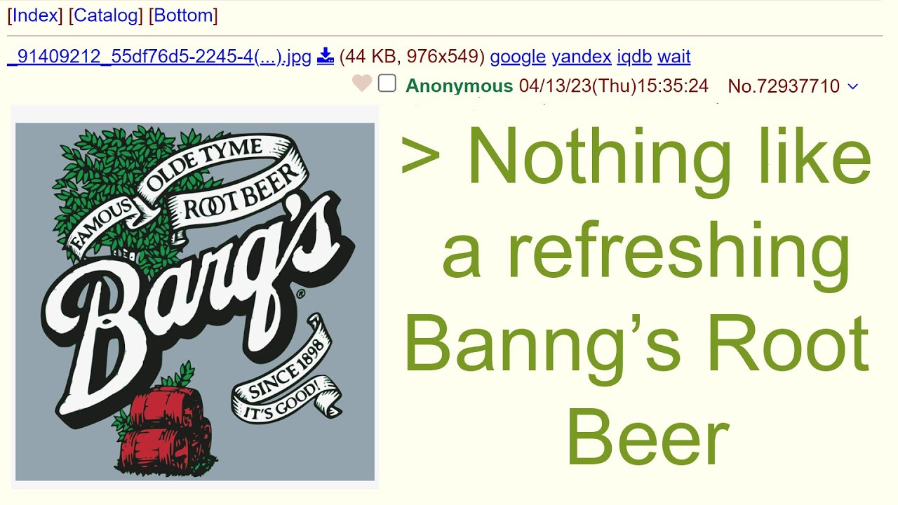 Bang's Root Beer - 4Chan r/Greentext - YouTube