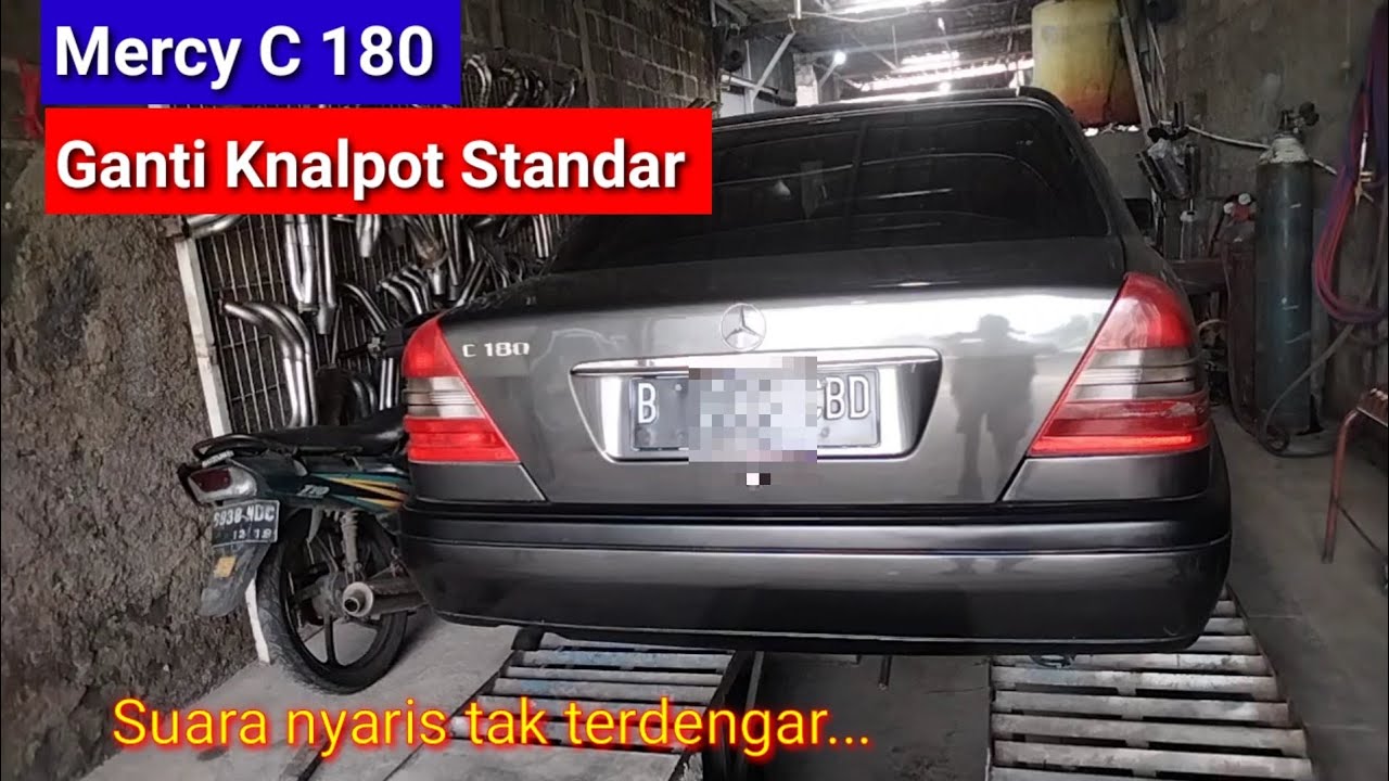 Mercy C 180 Tahun 94 ganti tabung knalpot standar.. - YouTube