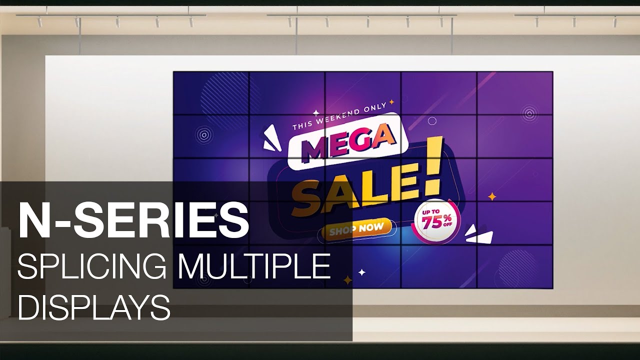 N-Series Professional Displays - How to splice multiple displays - YouTube