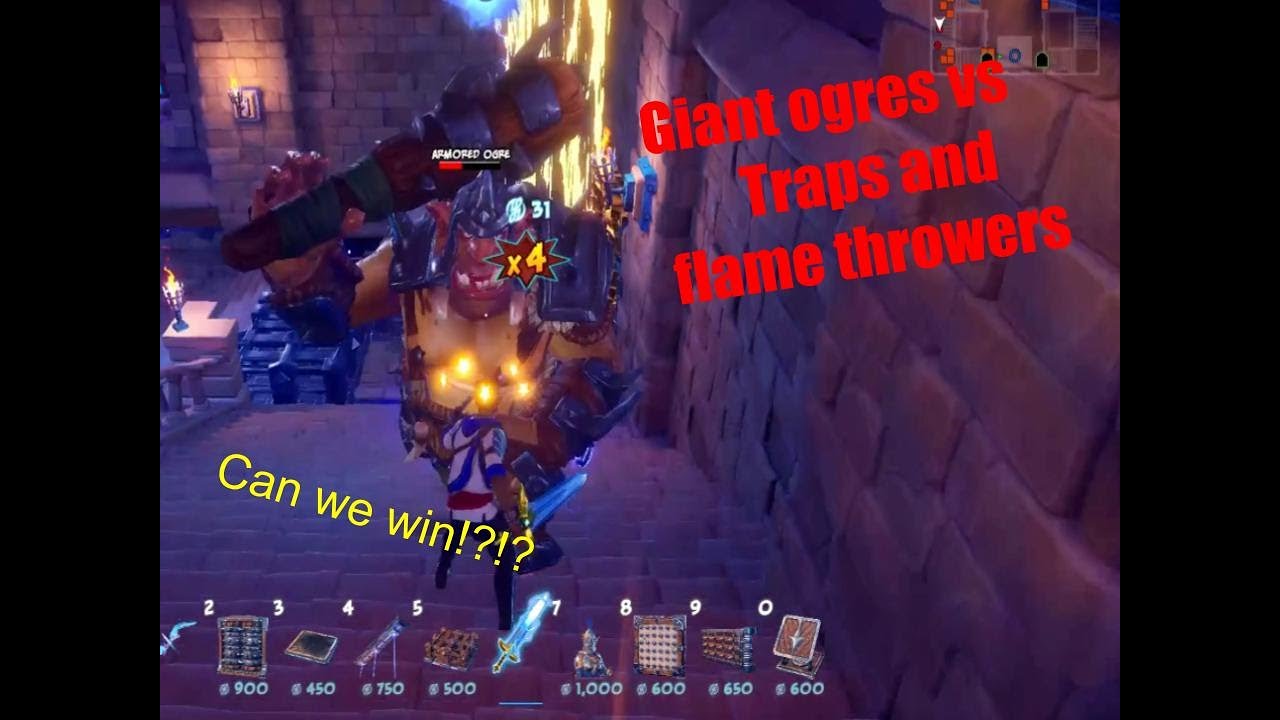 100 GIANT OGRES VS TRAPS AND FLAMETHROWERS In orc must die 3 - YouTube