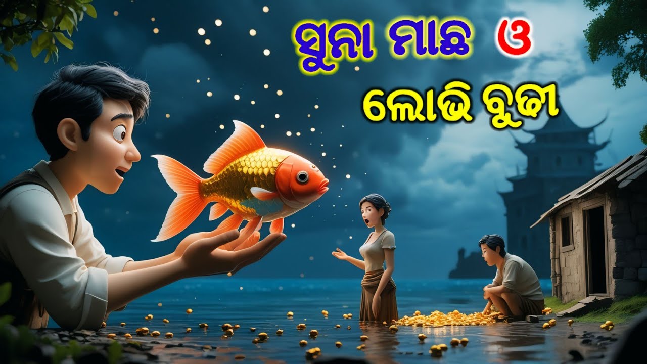 ସୁନା ମାଛ ଓ ଲୋଭି ବୁଢ଼ୀ -Suna Macha O lobhi budhi || Odia moral story ...