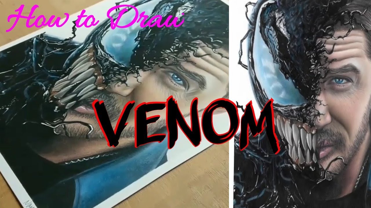 Venom Drawing Colour Pencil|venom drawing easy step by step|how to draw ...