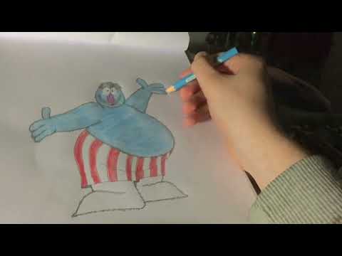 Drawing and Colouring Herry Monster for the 6 people who will remember ...