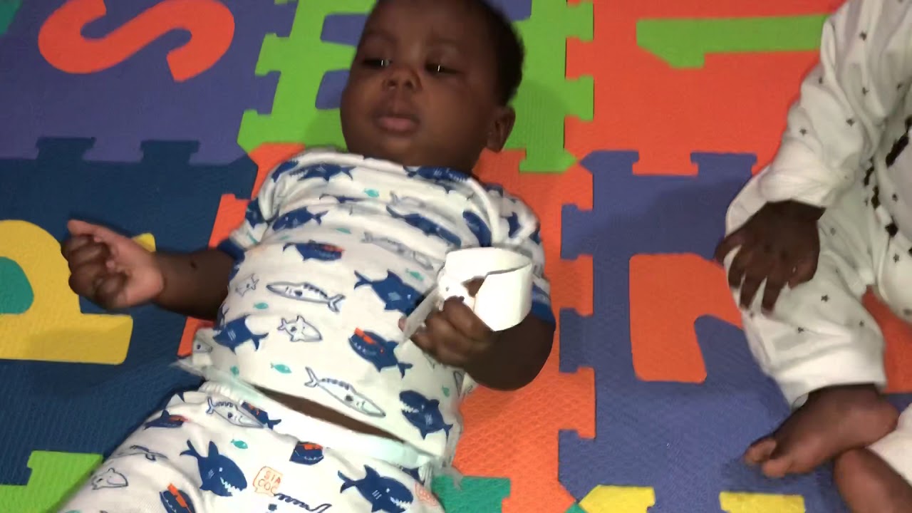 Twin Babies Fighting Over Stuff - YouTube