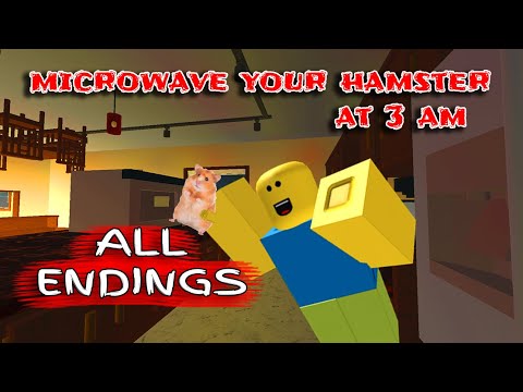 😱 Microwave Your Hamster At 3 AM - ALL ENDINGS [ROBLOX] - YouTube