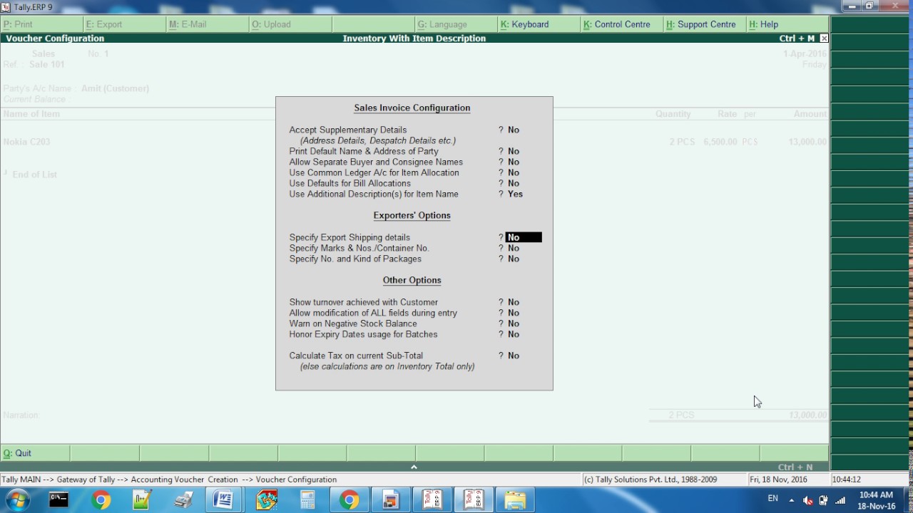 Stock Item With Additional Description in Tally ERP 9 - YouTube