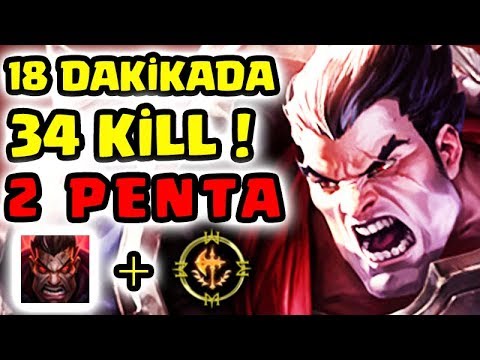 30 SANİYEDE 2 KERE PENTA ATTIM !!! DARİUS BUFFLANINCA VURUYOR BALTAYI 18 DAKİKADA 34 KİLL ŞAKA GİBİ!